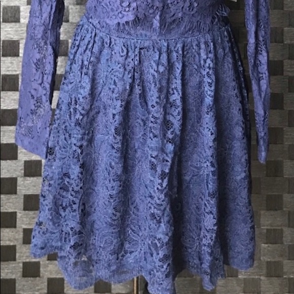 City Studio | Skirts | New City Studio Formal Blue Lace Mini Skirt ...